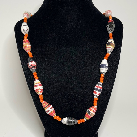 Fancy Knots | Jewelry | Handmade Recycle Paper Bead Necklace Multiple ...